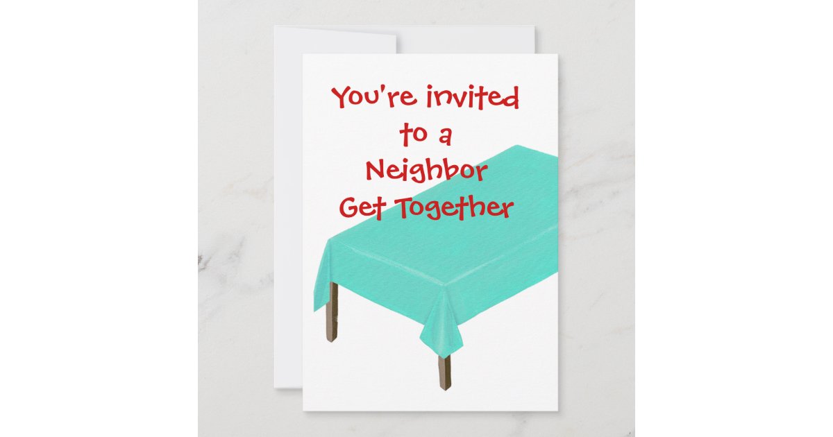 Neighbor Get Together Invitations, customize Invitation | Zazzle