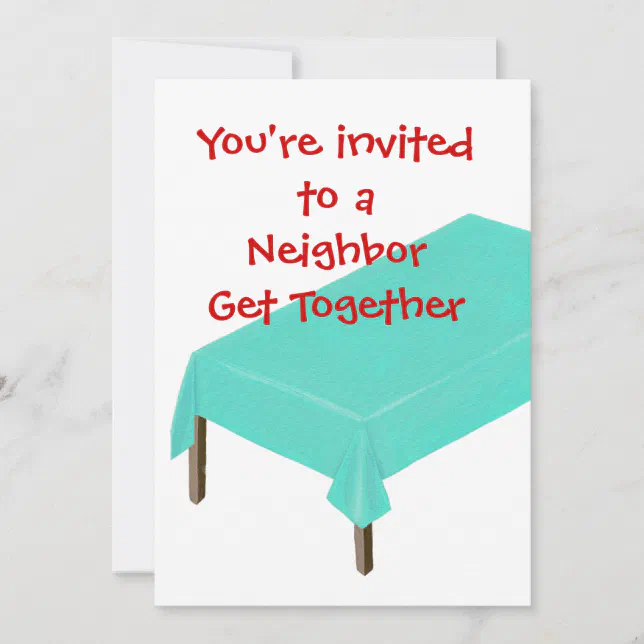 Neighbor Get Together Invitations, customize Invitation | Zazzle