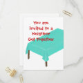 Neighbor Get Together Invitations on postcards | Zazzle