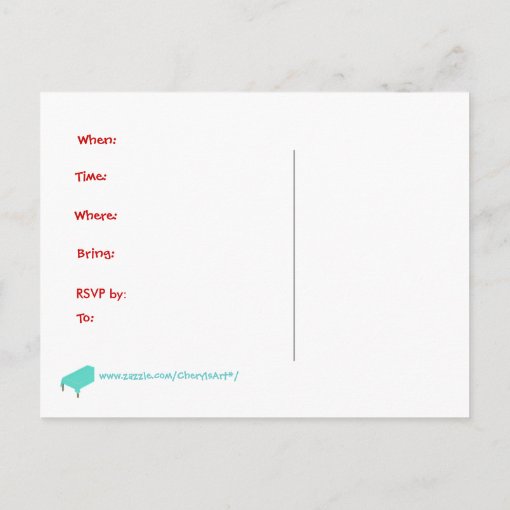 Neighbor Get Together Invitations on postcards | Zazzle