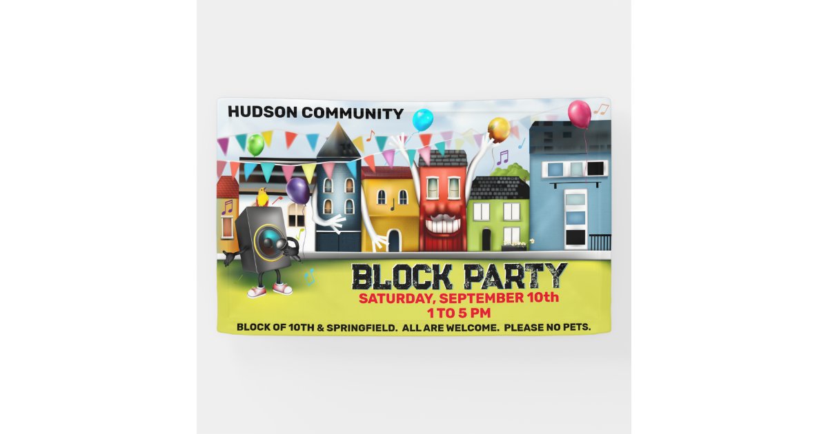 Neighborhood Block Party Banner | Zazzle