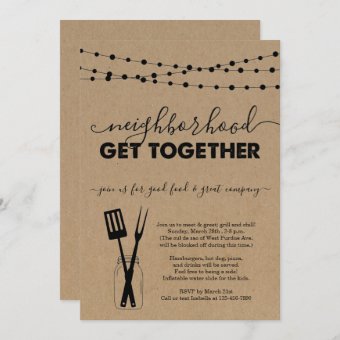 Neighborhood Get Together Invitation | Zazzle