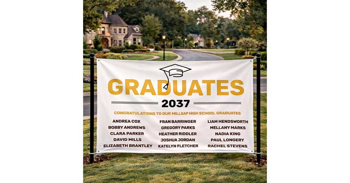Neighborhood High School Graduation Banner | Zazzle