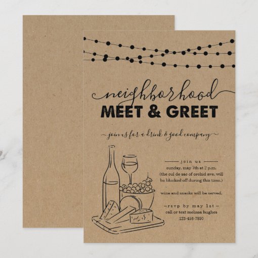 Neighborhood Meet & Greet Party Invitation | Zazzle