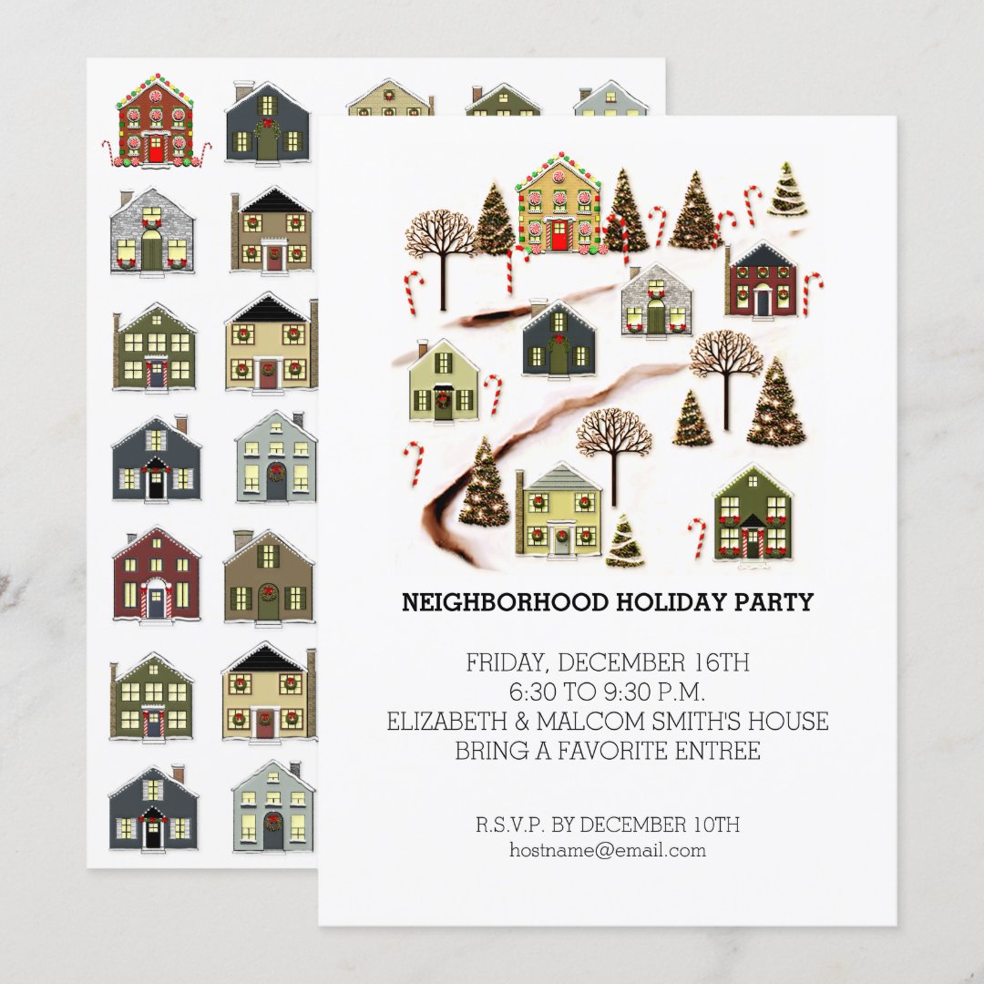 Neighborhood Dinner Party Invitations Printable