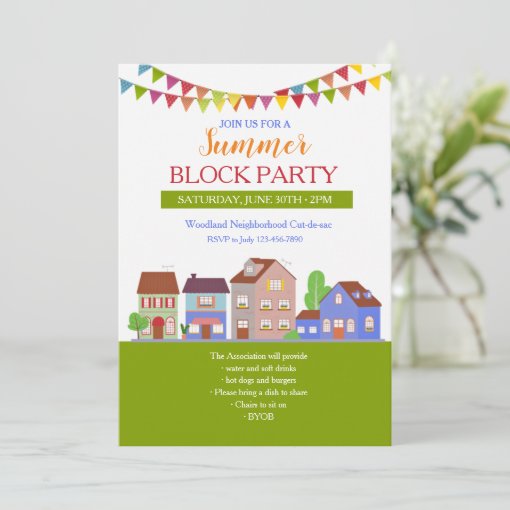Neighborhood Party Invitation | Zazzle