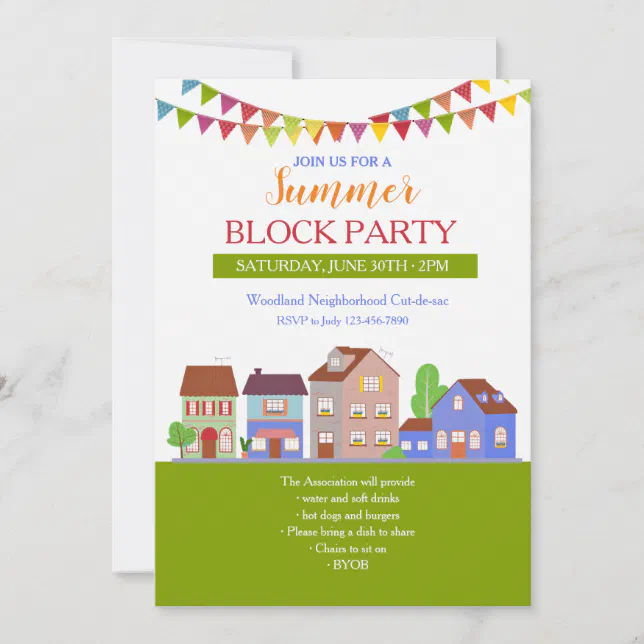 Neighborhood Party Invitation | Zazzle