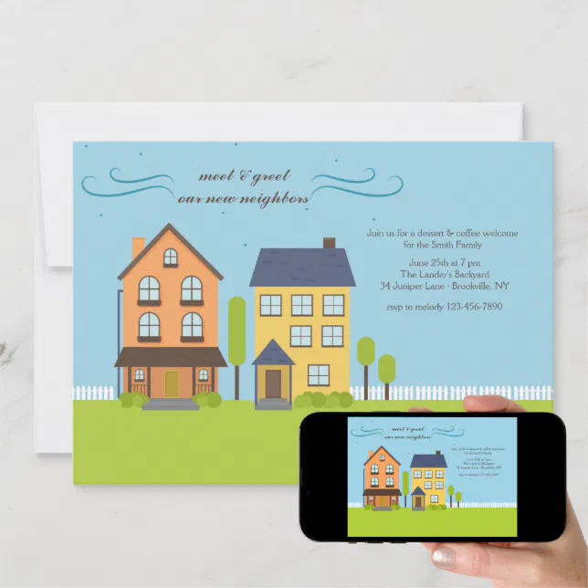Neighbors Meet & Greet Invitation | Zazzle