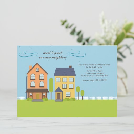Neighbors Meet & Greet Invitation | Zazzle