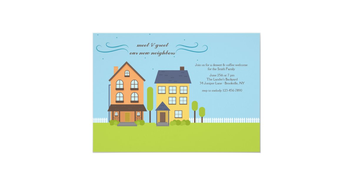 Neighbors Meet & Greet Invitation | Zazzle.com