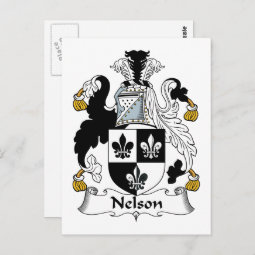 Nelson Family Crest Postcard | Zazzle