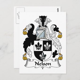Nelson Family Crest Postcard | Zazzle