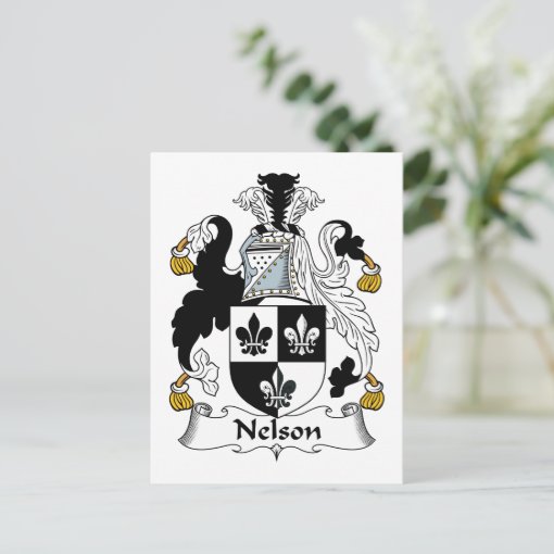 Nelson Family Crest Postcard | Zazzle