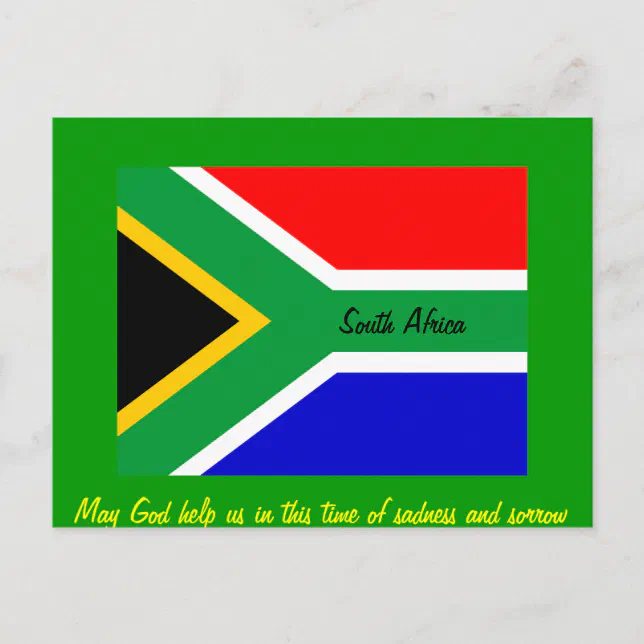 Nelson mandela south africa flag postcard | Zazzle