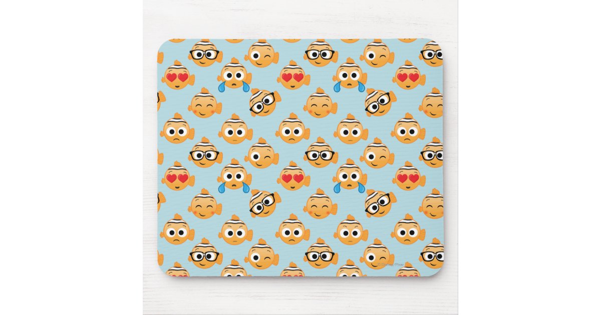 Nemo Emoji Pattern Mouse Pad | Zazzle