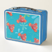 Nemo Teal Pattern Metal Lunch Box | Zazzle