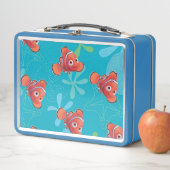 Nemo Teal Pattern Metal Lunch Box | Zazzle