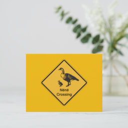 Nene Crossing, Traffic Warning Sign, Hawaii, USA Postcard | Zazzle