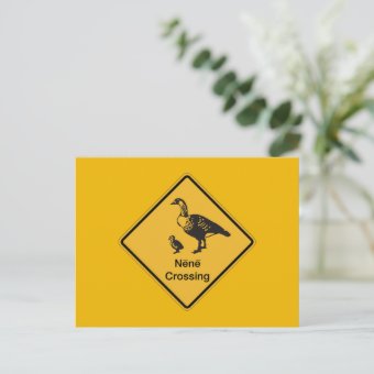 Nene Crossing, Traffic Warning Sign, Hawaii, USA Postcard | Zazzle
