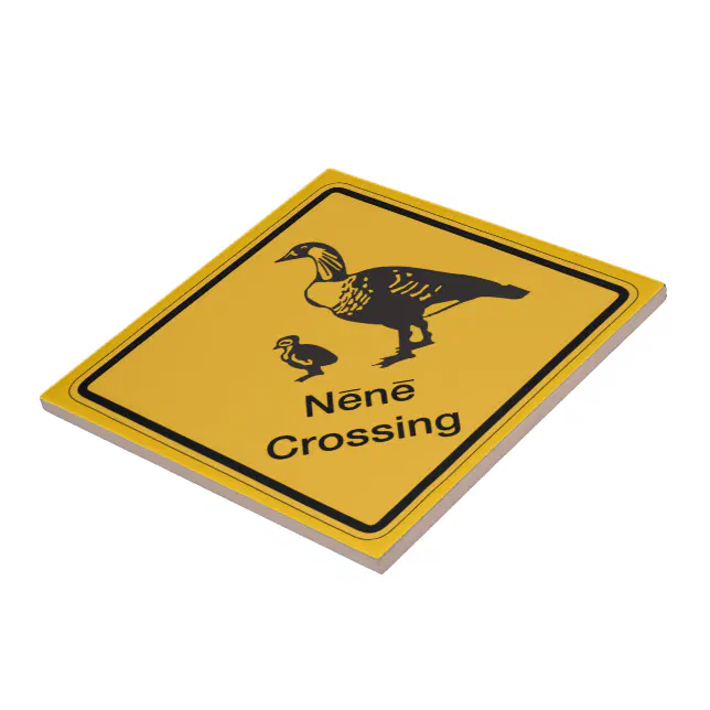 Nene Crossing, Traffic Warning Sign, Hawaii, USA Tile | Zazzle