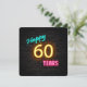 Neon 60th Birthday Sign glowing on brick Invitation | Zazzle