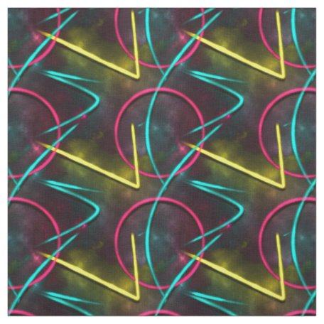 Neon Tie Dye Pattern Fabric | Zazzle