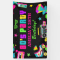 Neon 80's Birthday Party Banner Retro Any Age | Zazzle