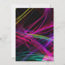 Neon Abstract Party Invitation | Zazzle