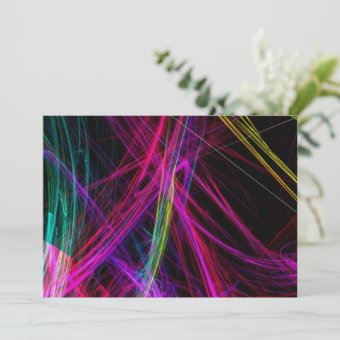 Neon Abstract Party Invitation | Zazzle