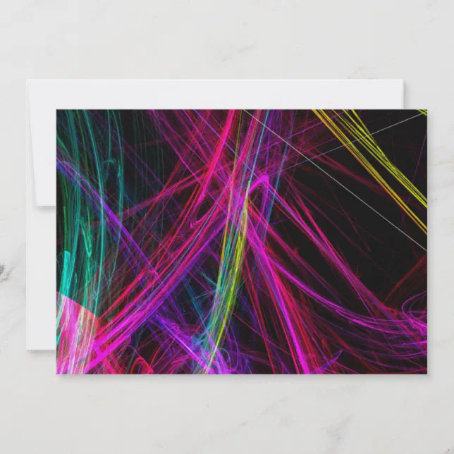 Neon Abstract Party Invitation | Zazzle