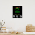 Neon Asian Noodle Bowl Social Media QR Codes Poster | Zazzle