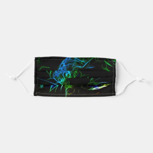 Neon Big Cat Leopard Adult Cloth Face Mask | Zazzle