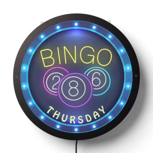 Neon Bingo Night LED Sign | Zazzle