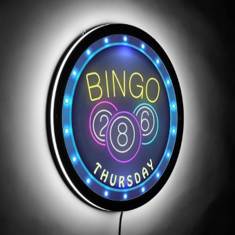 Neon Bingo Night LED Sign | Zazzle