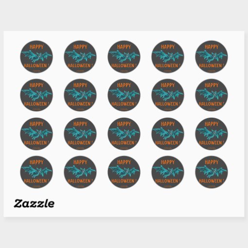 Neon Blacklight Bat Classic Round Sticker | Zazzle