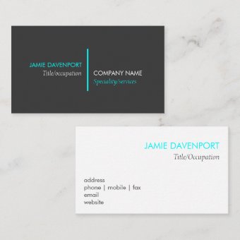 Neon Blue Line Business Card | Zazzle