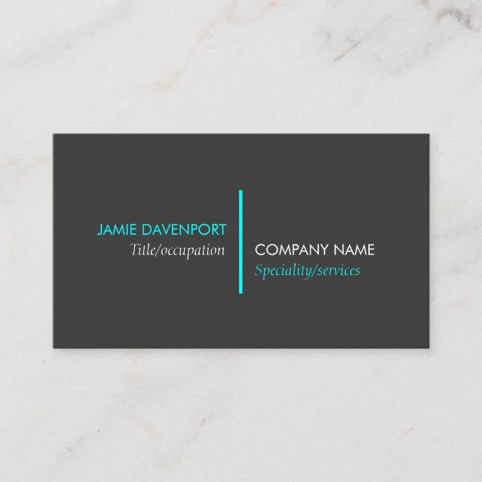 Neon Blue Line Business Card | Zazzle.com