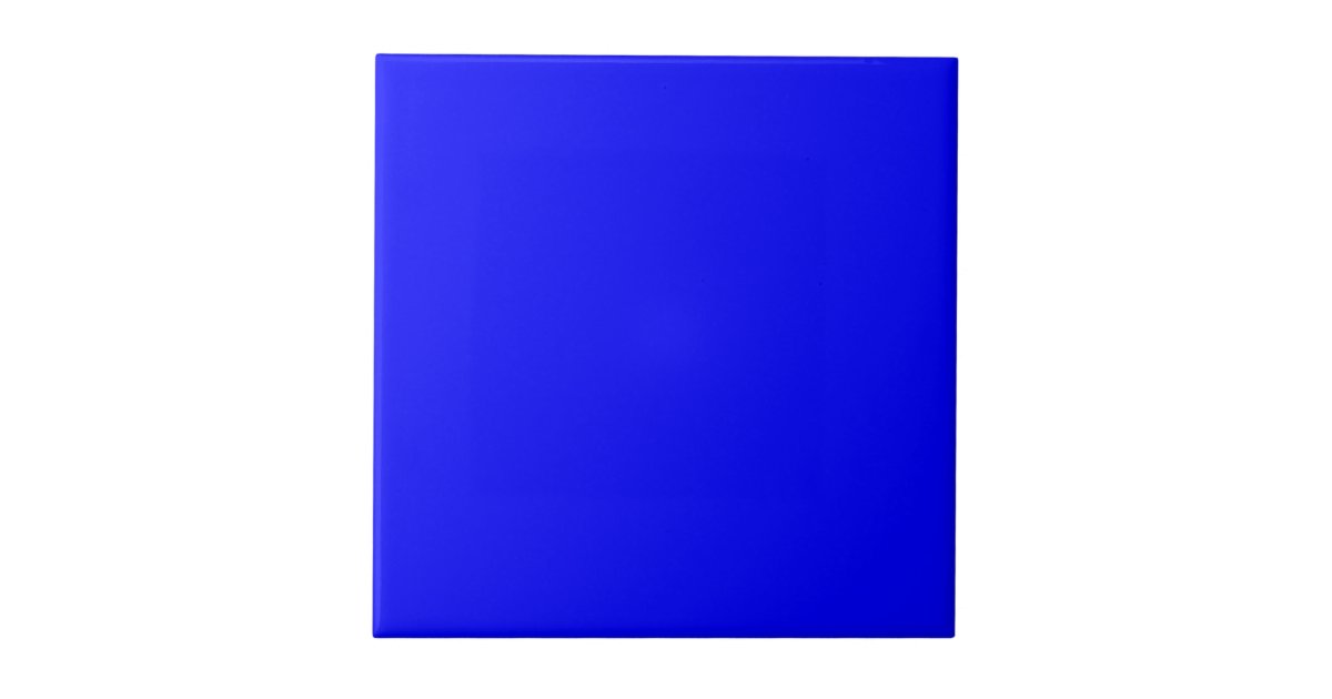 Neon Blue Solid Color Ceramic Tile | Zazzle