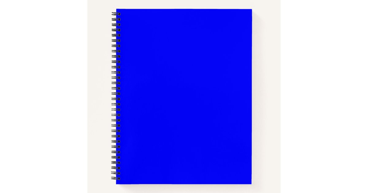 Neon Blue Solid Color Notebook | Zazzle