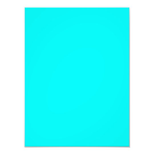 Neon Blue Teal Light Bright Fashion Color Trend Photo Print | Zazzle.com