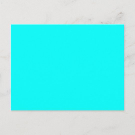 Neon Blue Teal Light Bright Fashion Color Trend Postcard | Zazzle.com