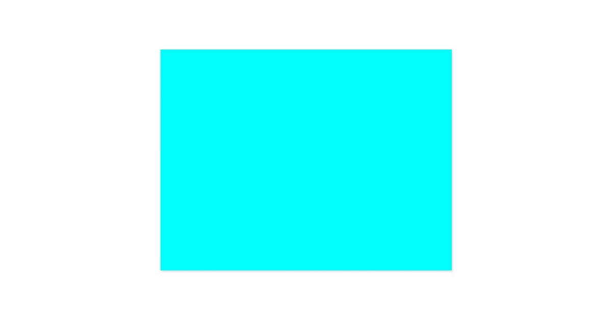 Neon Blue Teal Light Bright Fashion Color Trend Postcard | Zazzle.com