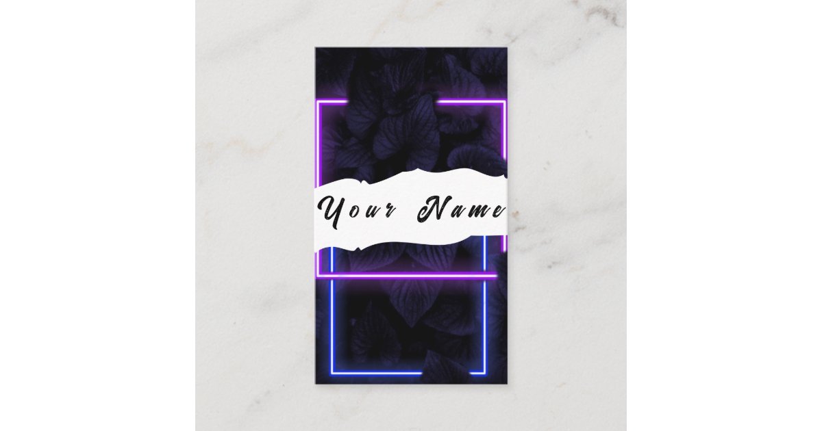 Neon Business Card | Zazzle