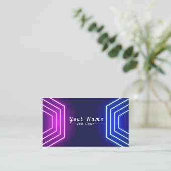 Neon business card | Zazzle