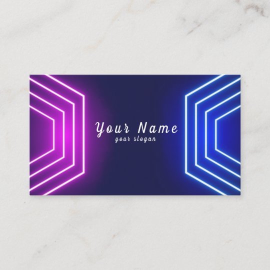 Neon business card | Zazzle.com