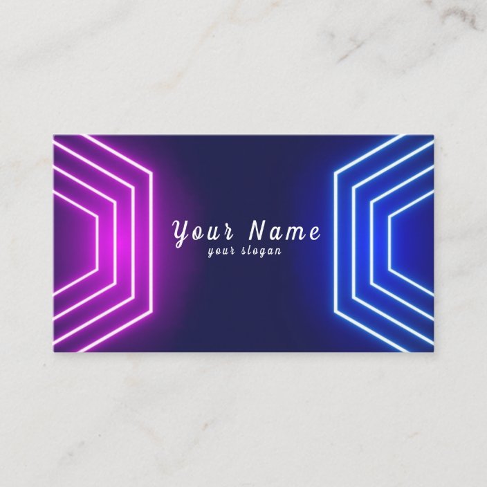 Neon business card | Zazzle.com