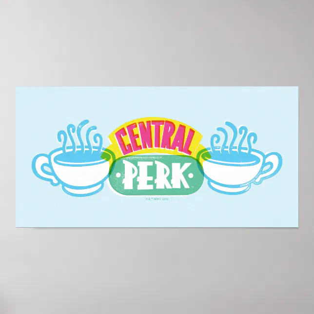 Neon Central Perk Logo Poster | Zazzle