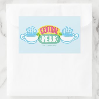 Neon Central Perk Logo Rectangular Sticker | Zazzle