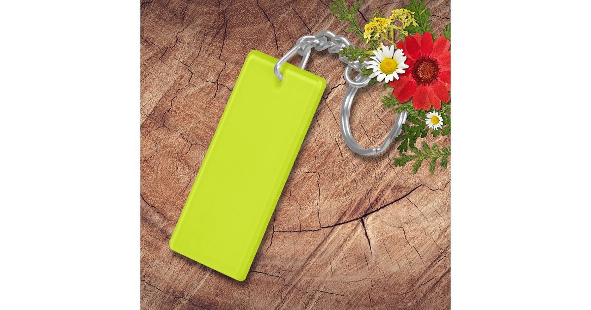 Neon Chartreuse Solid Color | Classic Keychain | Zazzle