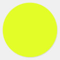 Neon Chartreuse Solid Color | Trendy Color Classic Round Sticker | Zazzle